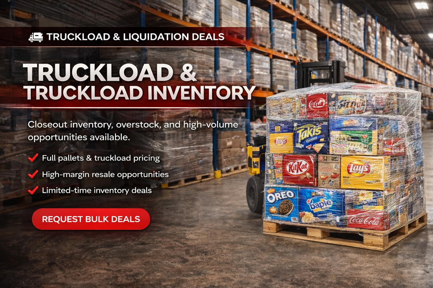 Wholesale Snacks & Beverages | Pallets, Liquidation & Bulk Deals ...