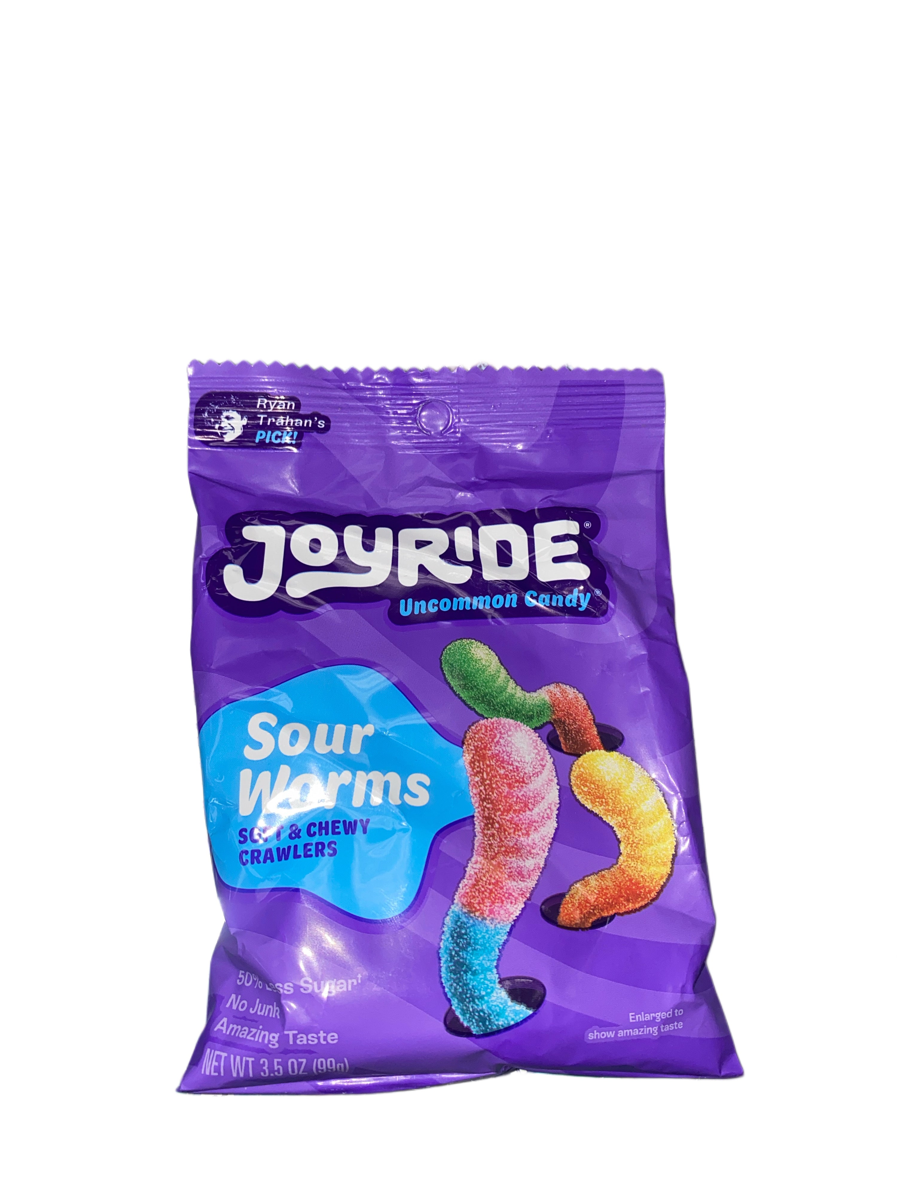 Ryan Trahan's Joyride Sour Worms Soft & Chewy Crawlers 99G - U.S Editi ...